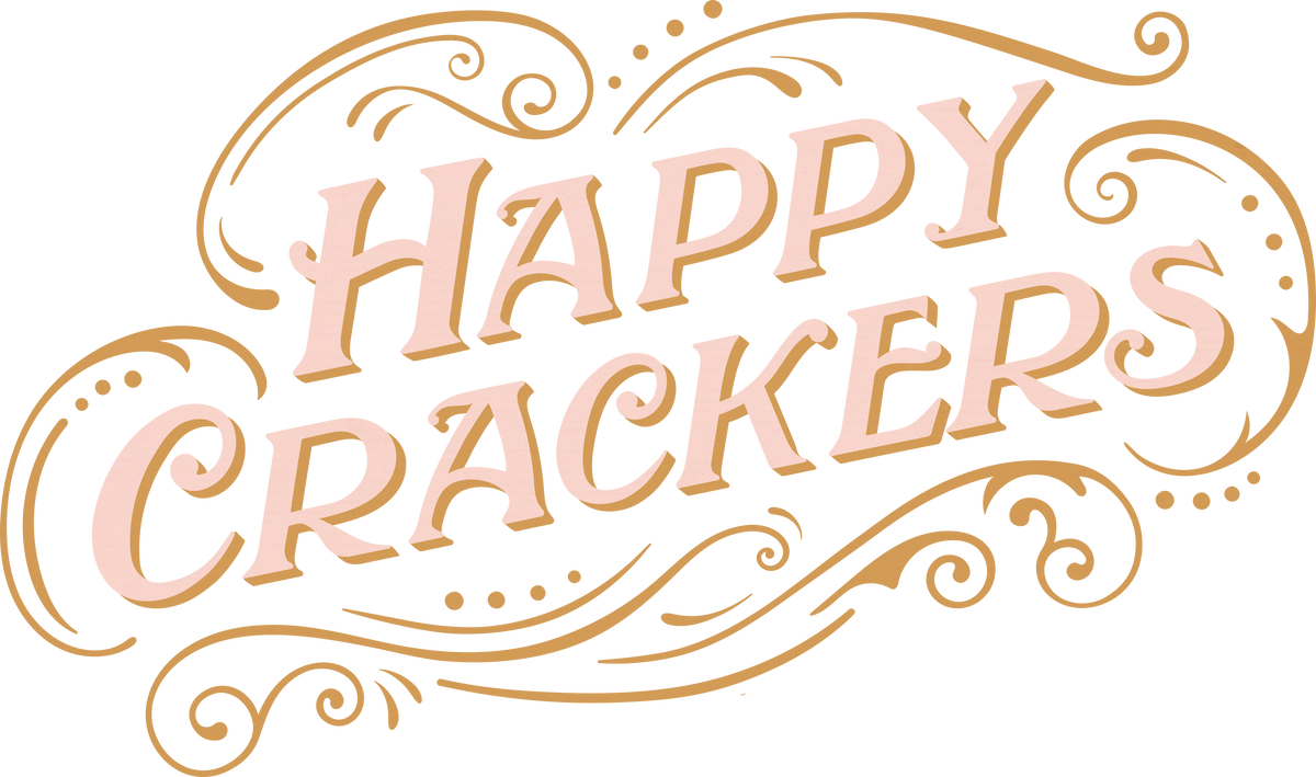 Happy Crackers | Reusable Eco Fabric Christmas Crackers